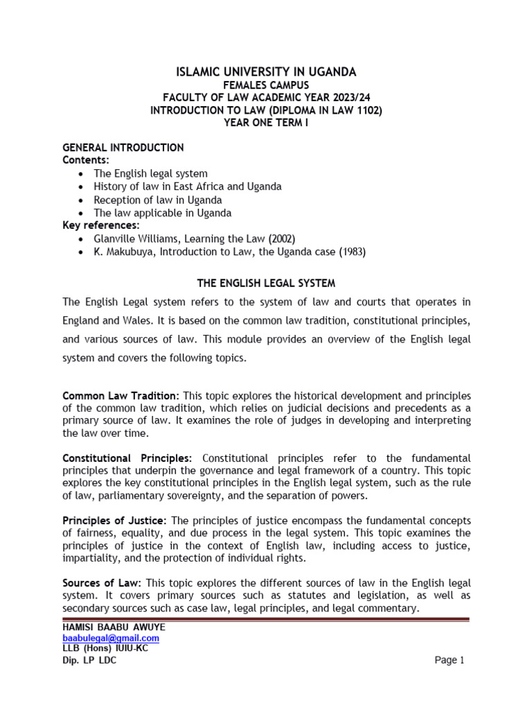 Overview of the English Legal System | PDF | Common Law | Precedent