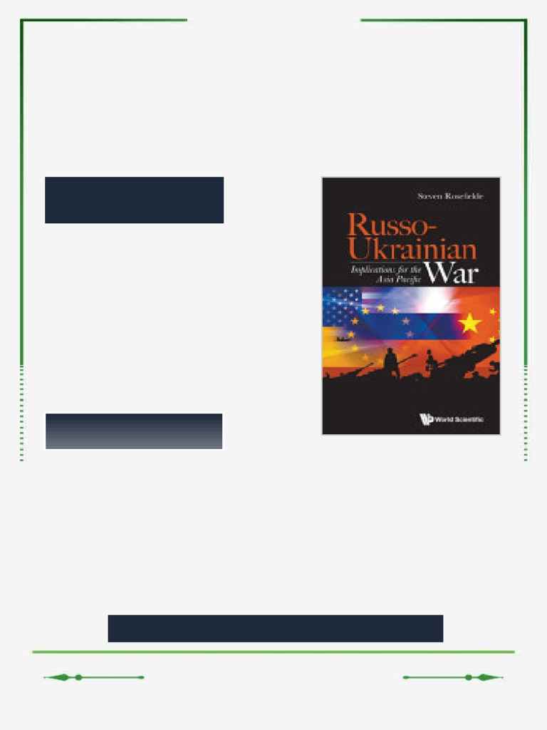 Russo-Ukrainian War: Implications for the Asia Pacific Steven ...