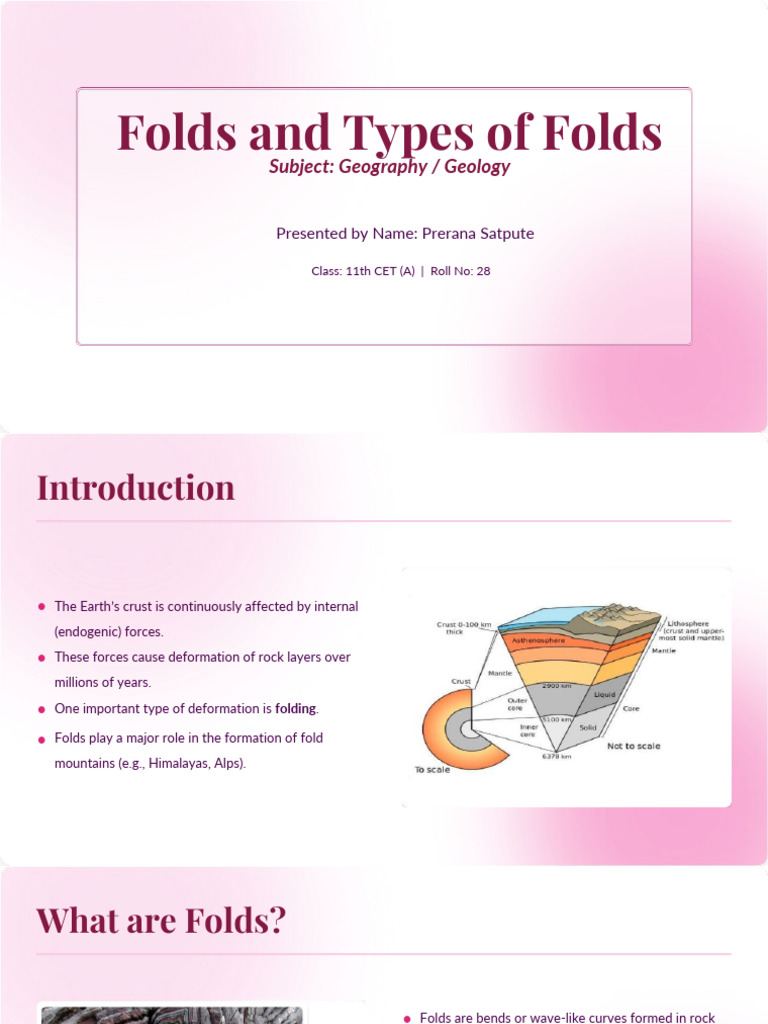 Types and Importance of Geological Folds | PDF | Geology | Structural ...