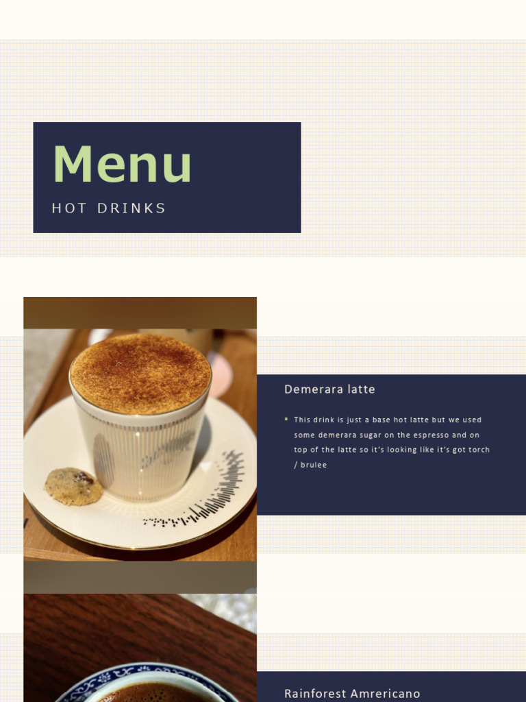 Unique Hot Drinks Menu Options | PDF