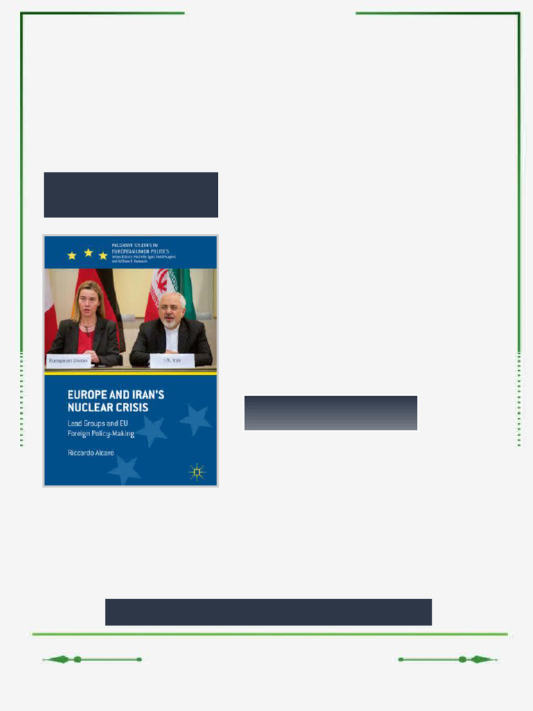 Europe and Iran’s Nuclear Crisis 1st ed. Edition Riccardo Alcaro ebook ...