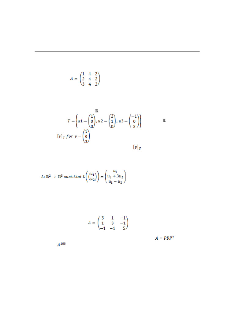 MATH 211 Final Exam: Matrix Analysis | PDF