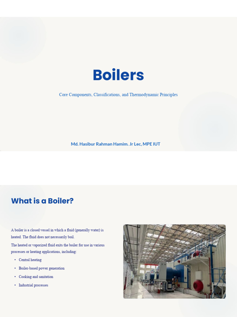 Boiler Types and Components Explained | PDF | Boiler | Continuum Mechanics