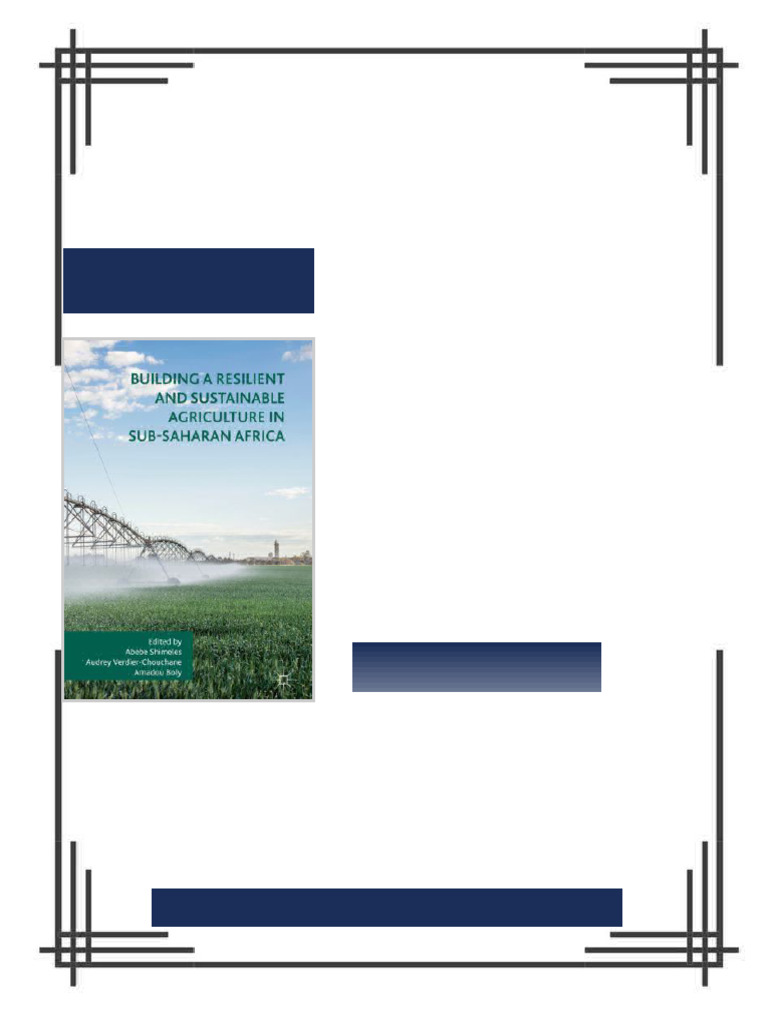 Building a Resilient and Sustainable Agriculture in Sub-Saharan Africa ...