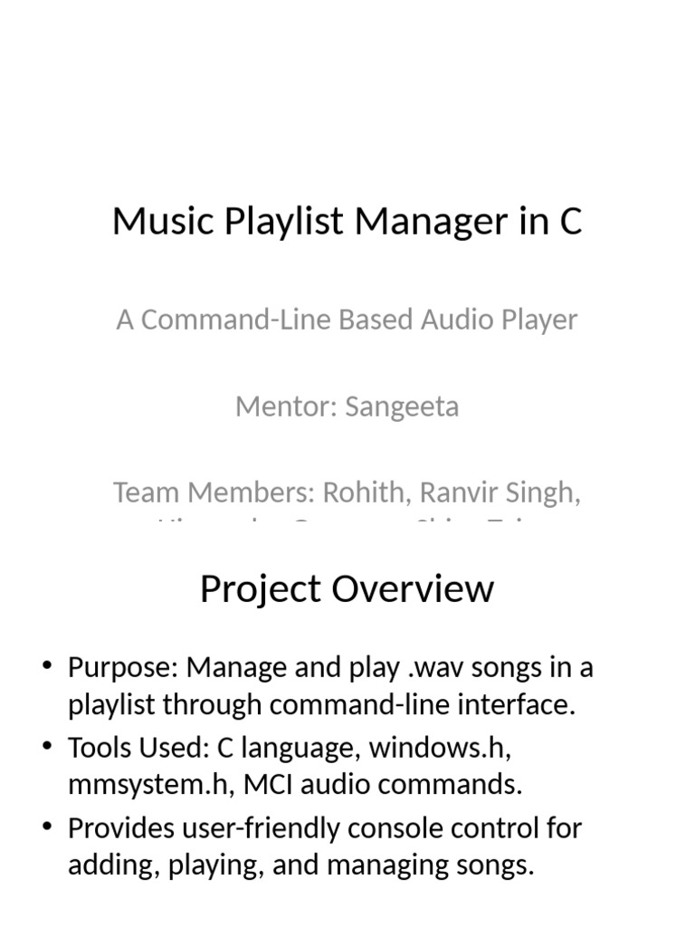 Command-Line Music Playlist Manager | PDF | Command Line Interface ...