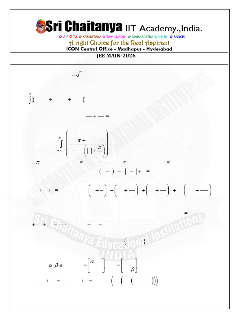 21-01-2026_shift-1_jee Main_ Maths_ Memory Based Questions | PDF | Function (Mathematics) | Geometry