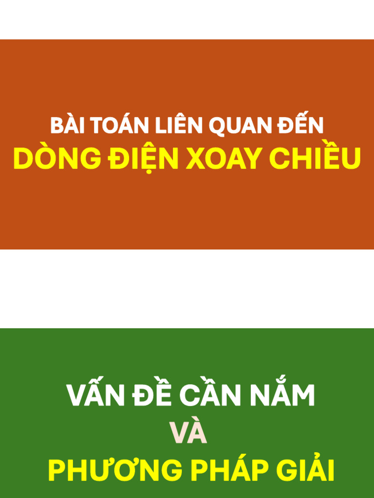 Bai Toan Lien Quan Den Dong Dien Xoay Chieu | PDF