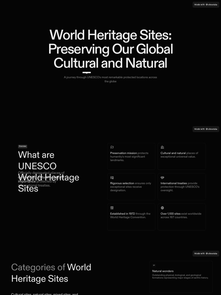 UNESCO World Heritage Sites Overview | PDF | World Heritage Site ...