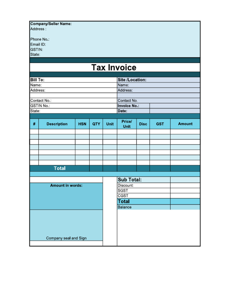 Bill Format 1 | PDF