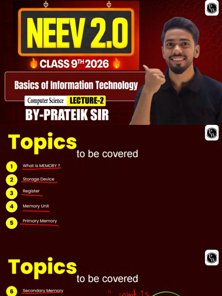 Basics of Information Technology 02 Class Notes | PDF