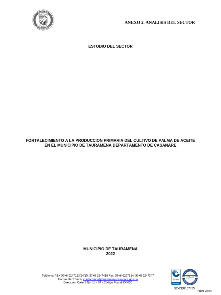 ANALISIS SECTOR PALMA DE ACEITE DEF (1) | PDF | Producto Interno Bruto ...