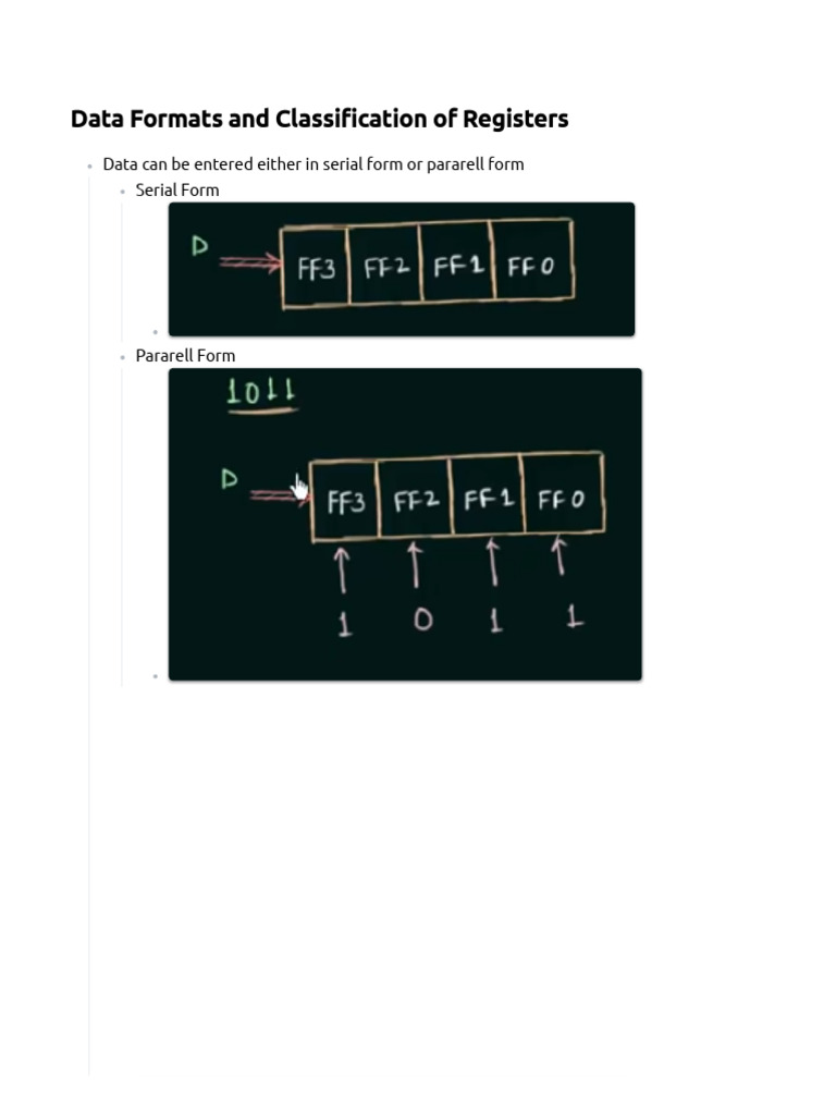 Data Formats and Register Classification | PDF