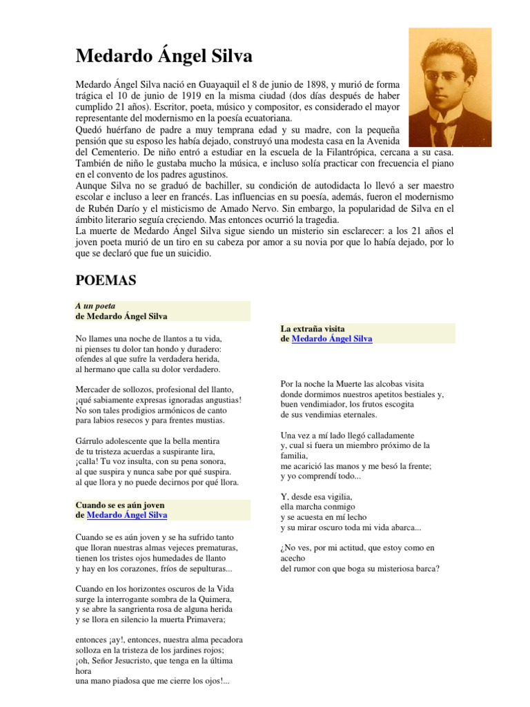 Medardo Ángel Silva | PDF | Clásicos