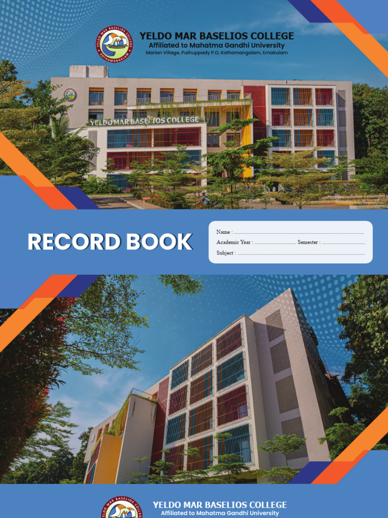 Yeldo Mar Baselios College Record Book | PDF