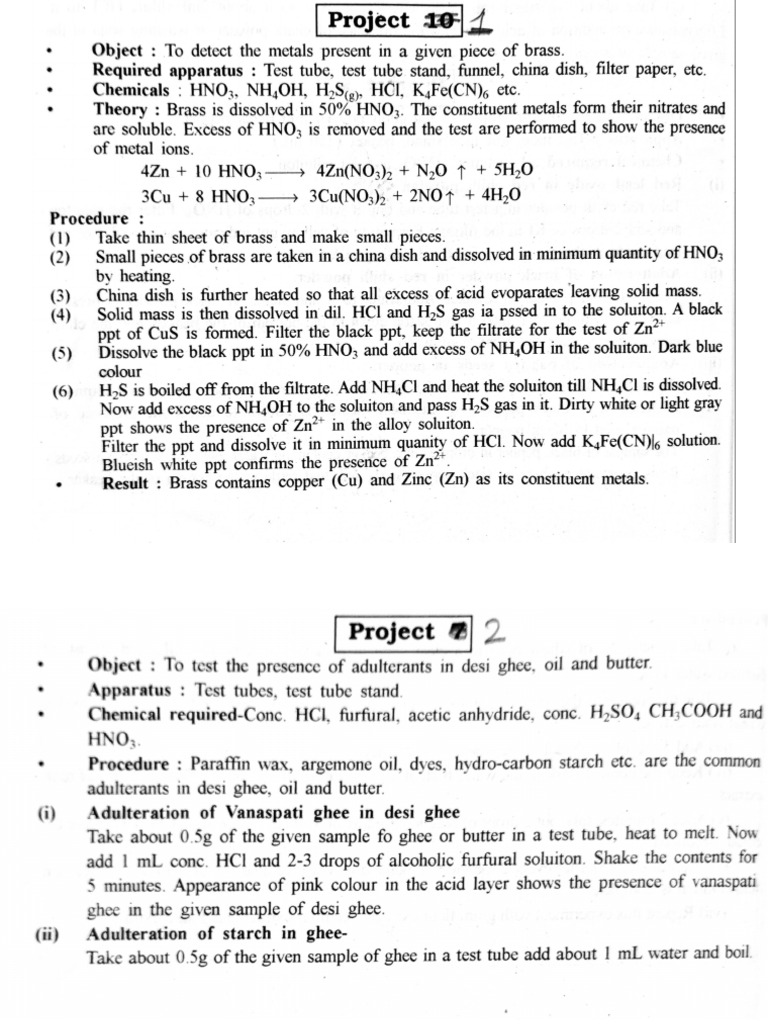 Chemistry Project File | PDF