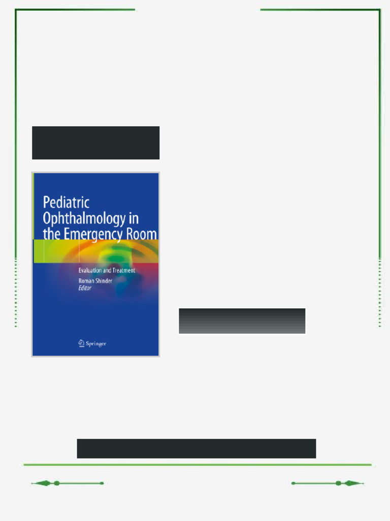 Pediatric Ophthalmology in the Emergency Room : Evaluation and ...