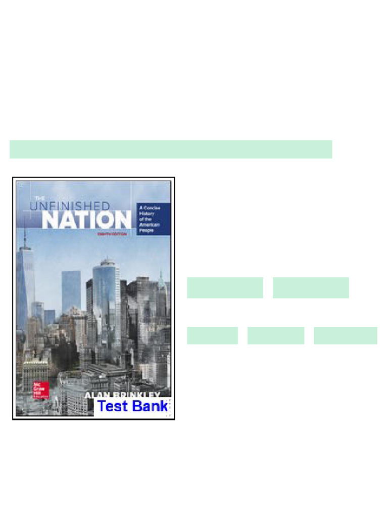 Unfinished Nation A Concise History of the American People 8th Edition ...