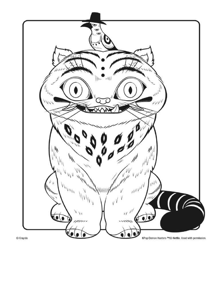 Free Crayola K-Pop Demon Hunters Derpy Coloring Page | PDF