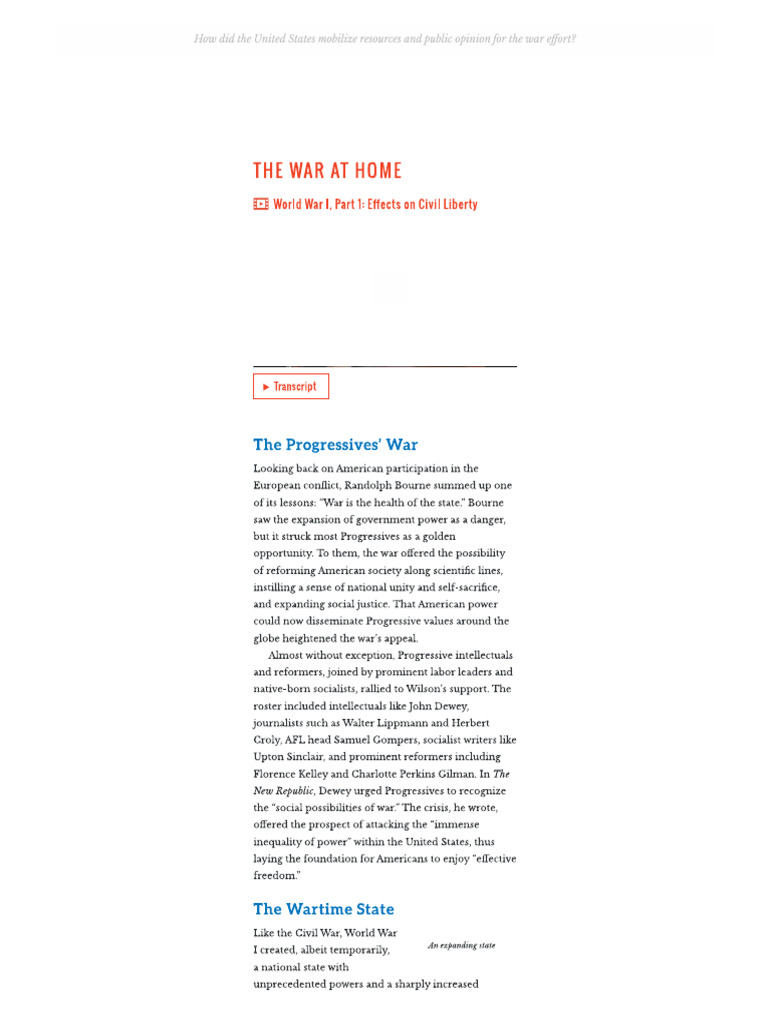 The War at Home | PDF