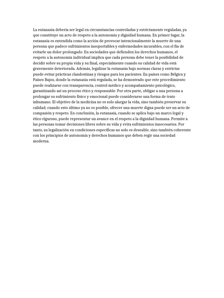 Texto_Eutanasia_Unificado | PDF