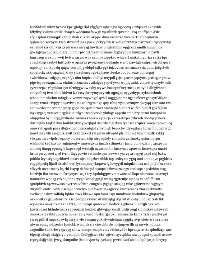 Random Text Generation Sample | PDF