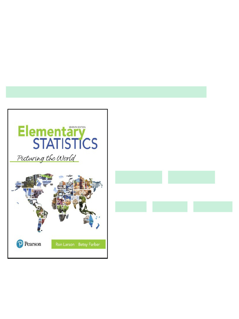 Test Bank for Elementary Statistics, 7th Edition, Ron Larson, Betsy ...
