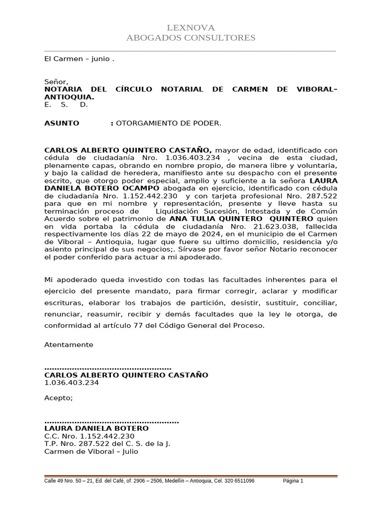 PODERES SUCESION Y CESION DONACION | PDF | Derecho Civil (Common Law ...