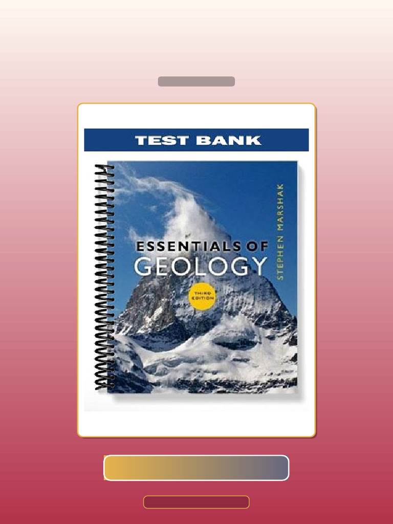 Essentials of Geology 3rd Edition by Stephen Marshak E-book Testbank ...