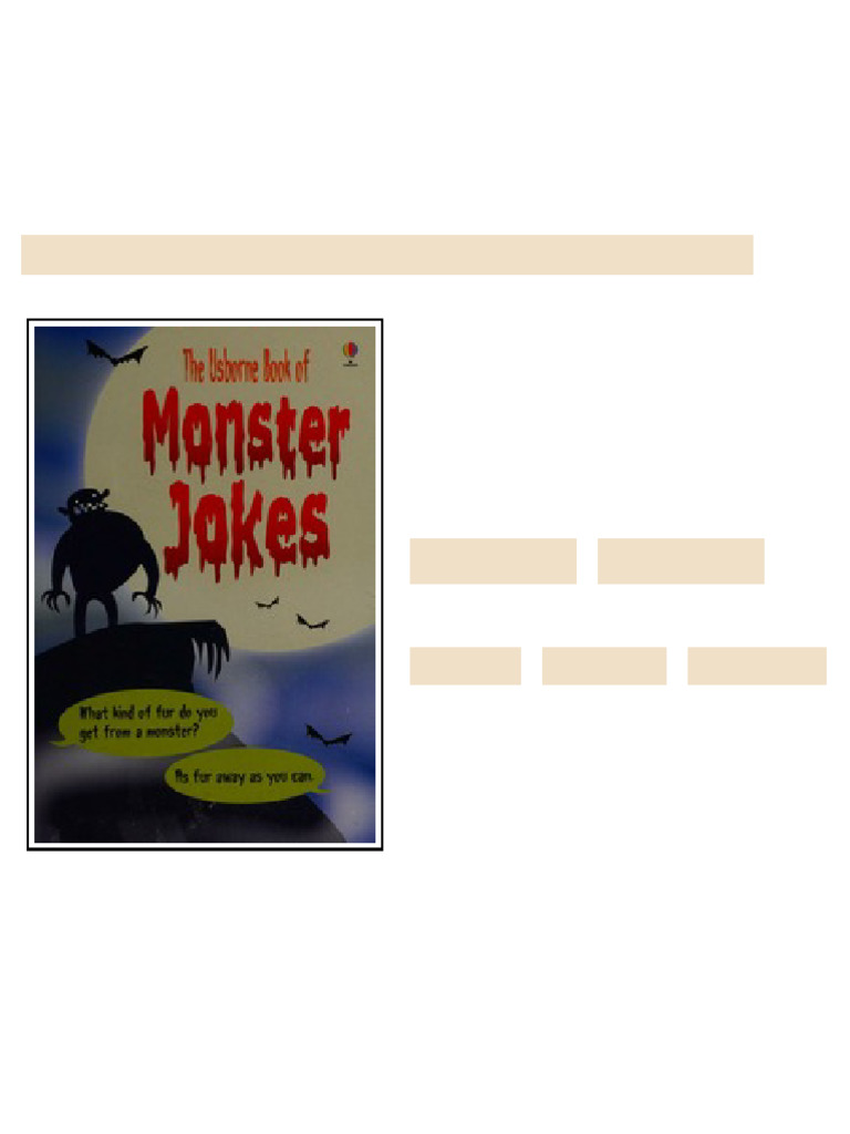 The Usborne book of monster jokes ebook downloadable anytime | PDF