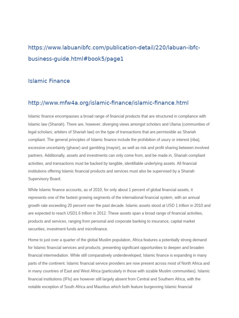 Islamic Finance Growth in Africa | PDF | Islamic Banking And Finance ...
