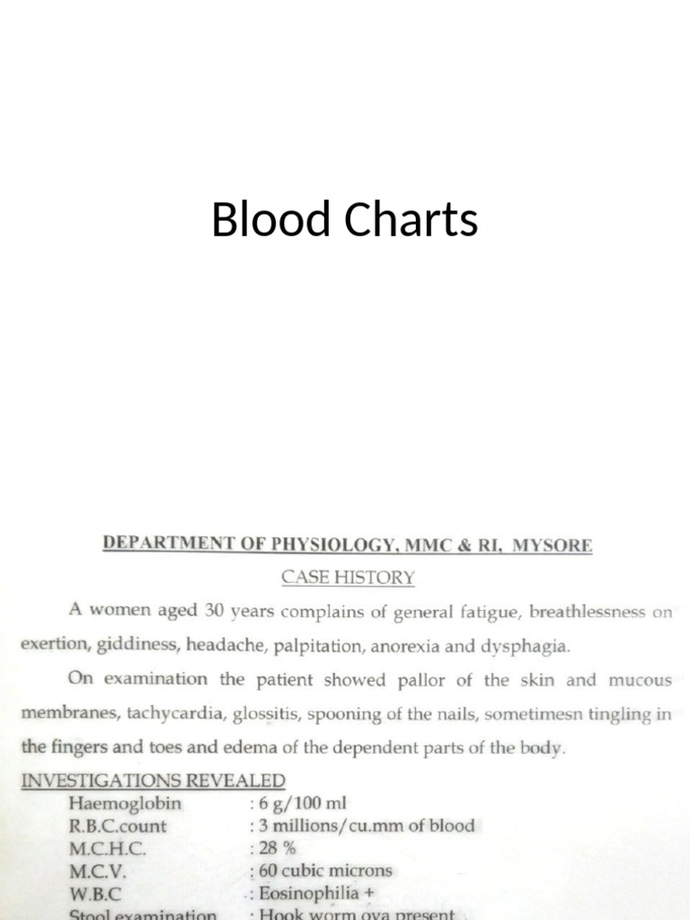 Blood Charts | PDF