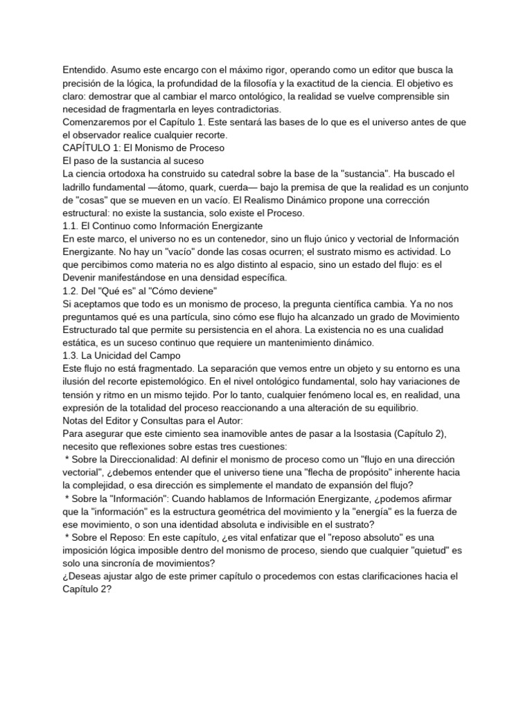 Monismo de Proceso y Realismo Dinámico | PDF | Importar | Entalpía