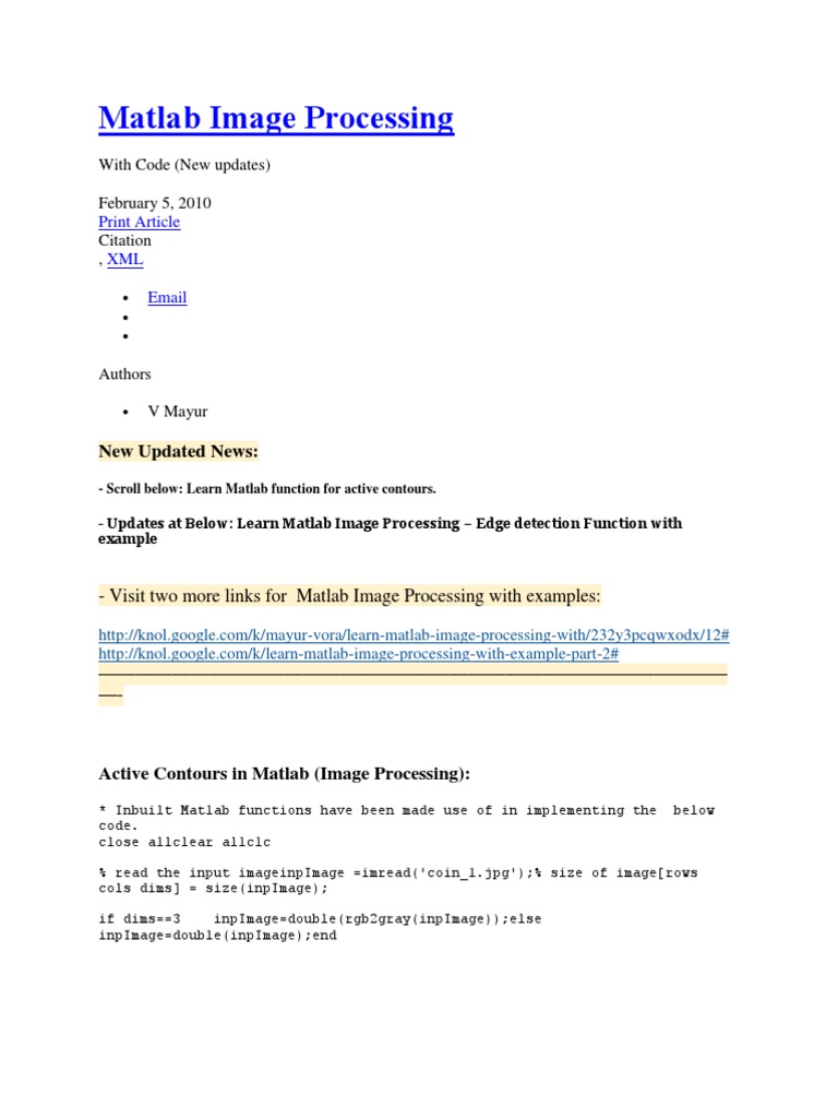 Matlab Image Hint Pdf Standard Deviation Algorithms