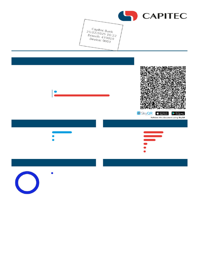 Capitec Bank Account Statement Summary | PDF | Cash | Banks