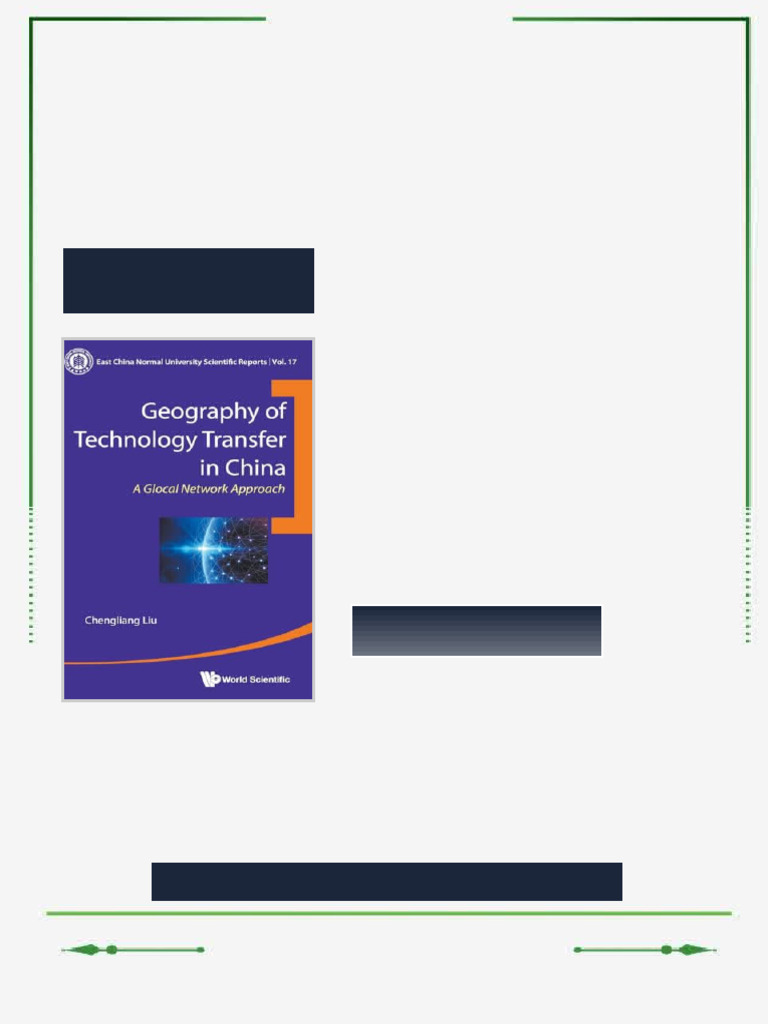 Geography of Technology Transfer in China: A Glocal Network Approach ...
