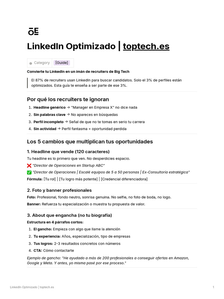 lINKEDLN oPTIMIZADO | PDF