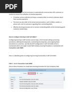 SAP Dunning Area and Procedures Guide | PDF