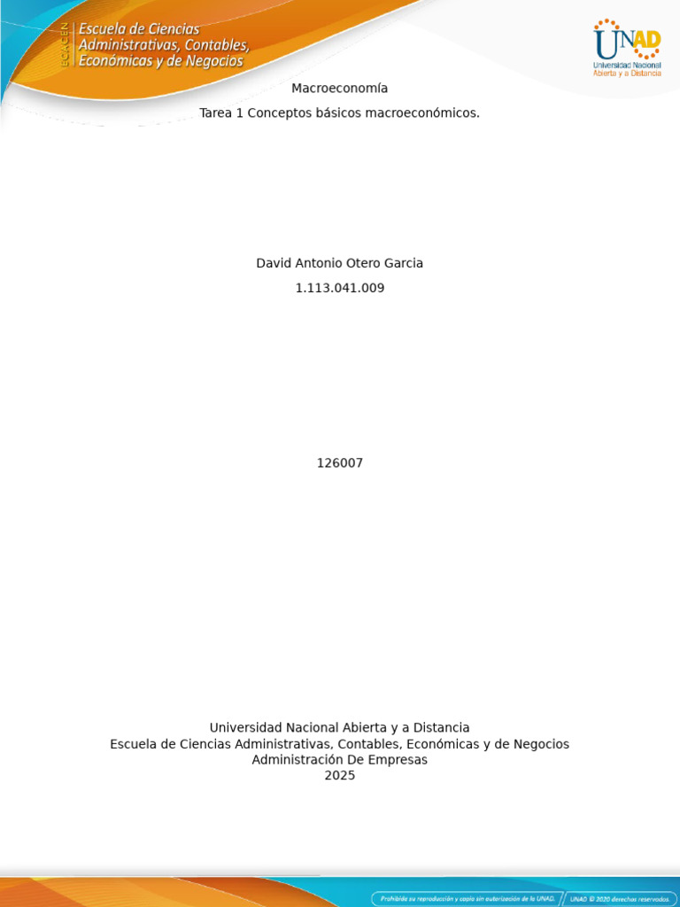 Tarea 1 Conceptos básicos macroeconómicos. | PDF | Macroeconómica | Economias