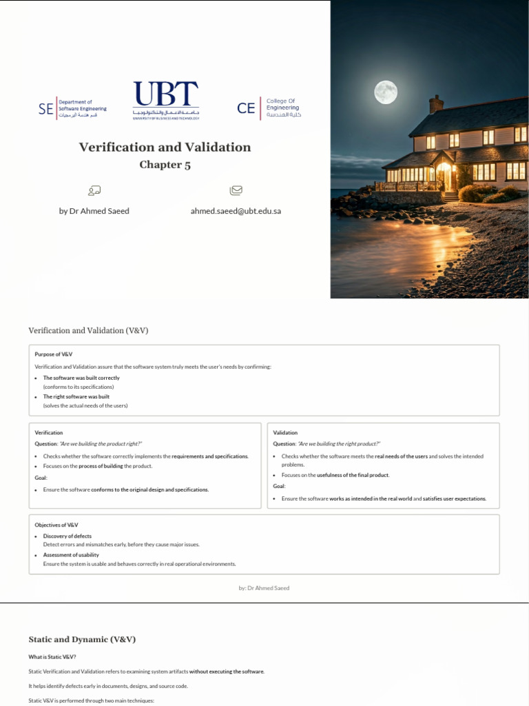 Understanding Verification and Validation | PDF | Software Testing ...