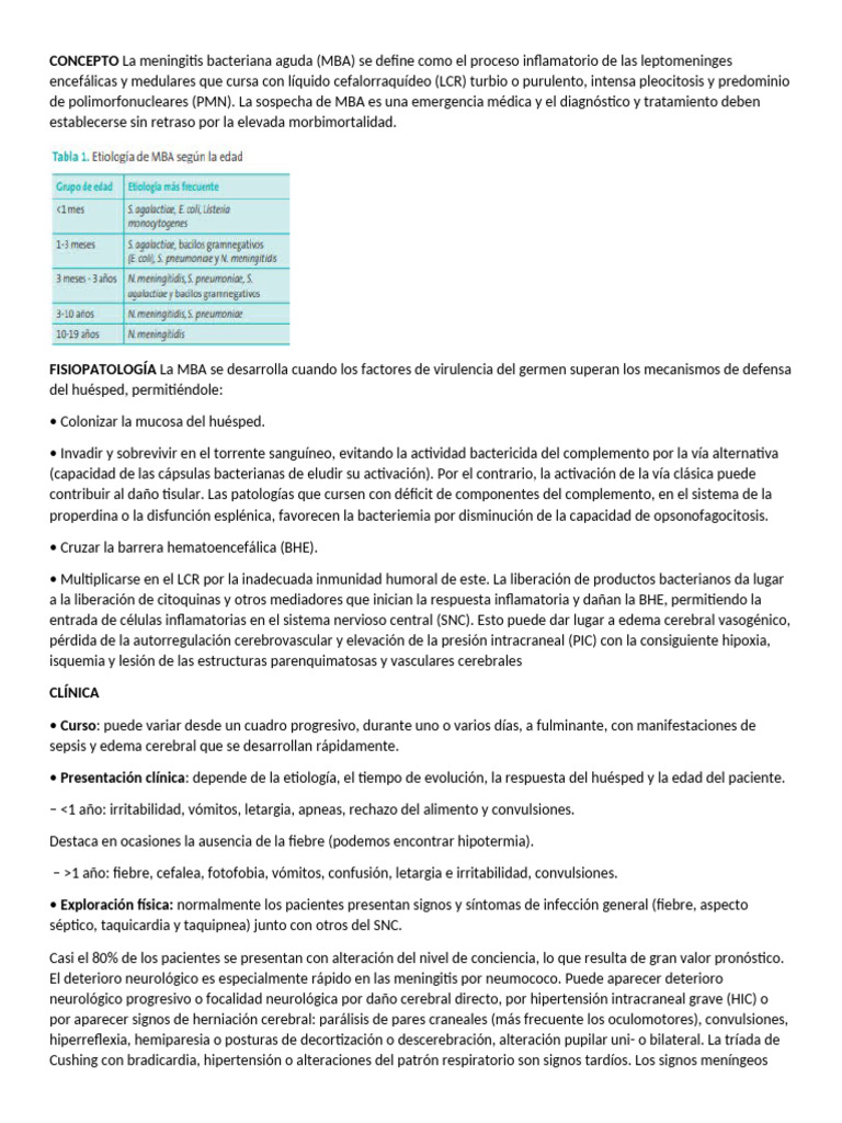 La Meningitis Bacteriana Aguda | PDF | Meningitis | Inflamación