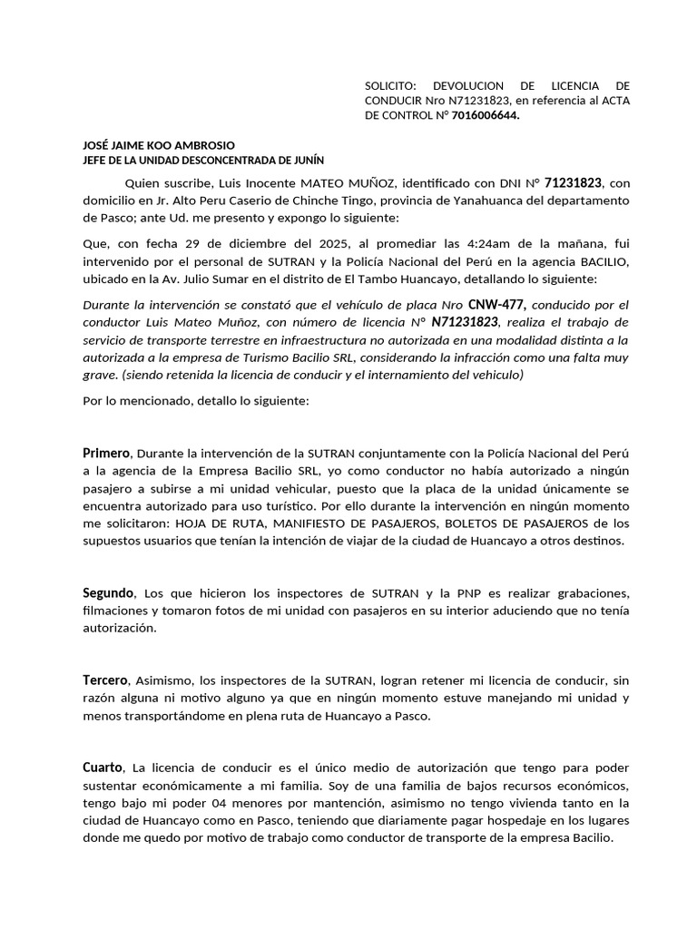 Basilio Dni | PDF | Transporte