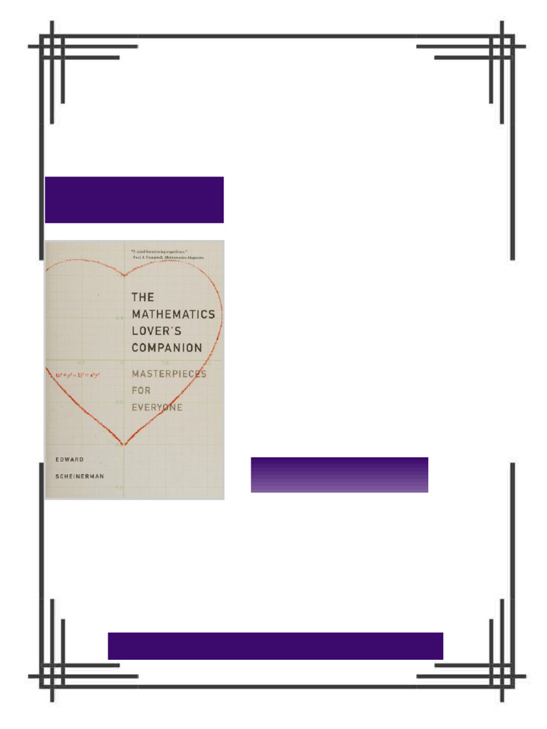 The Mathematics Lover s Companion Masterpieces for Everyone Illustrated ...