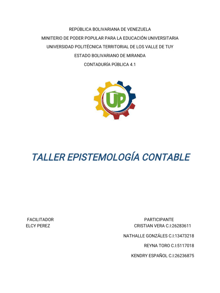 taller de epistemología contable elcy | PDF | Contabilidad | Paradigma