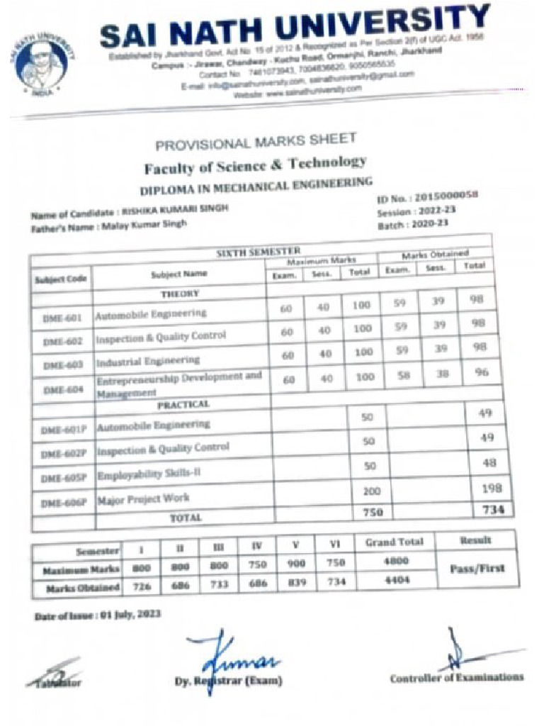 Provisional Certificate | PDF