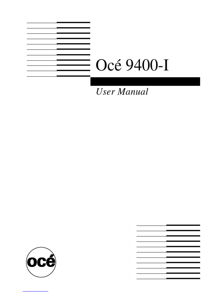 Océ 9400-II User Manual Guide | PDF | Image Scanner | Computing