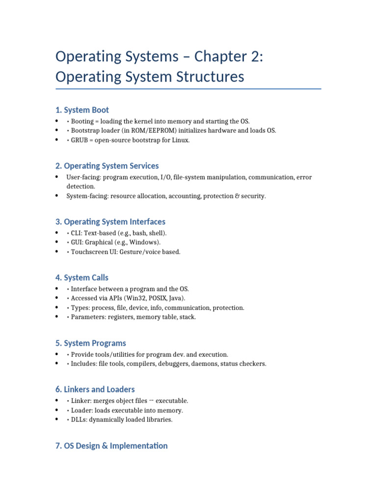 Operating System Structures Overview | PDF | Operating System | Booting