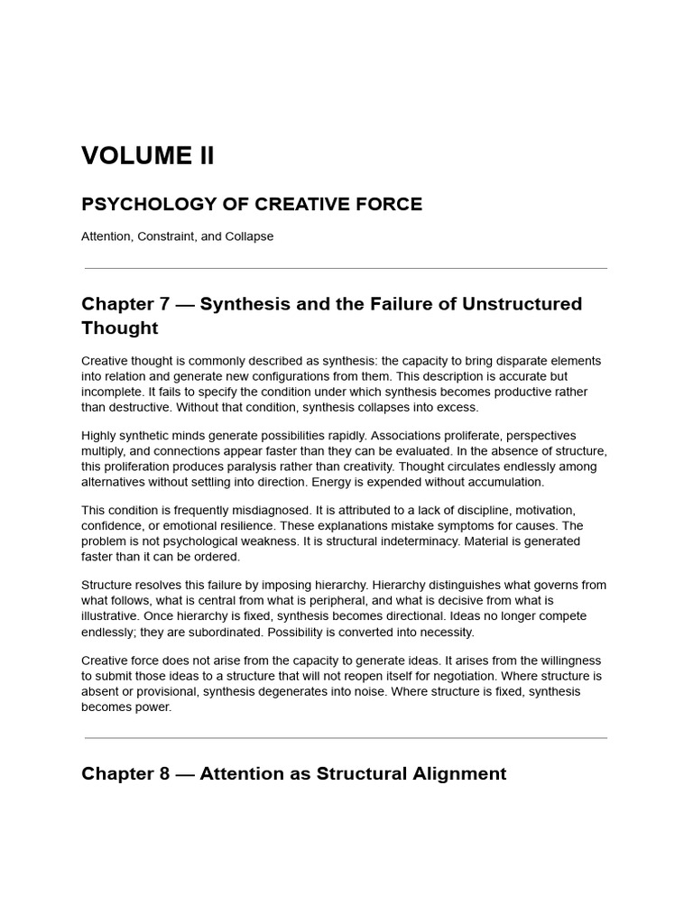 Creative Thought: Structure and Synthesis | PDF | Attention | Creativity