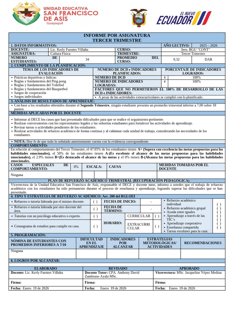 Inf.3t 3ero.tec Cf Fuentes | PDF | Maestros | Aprendizaje