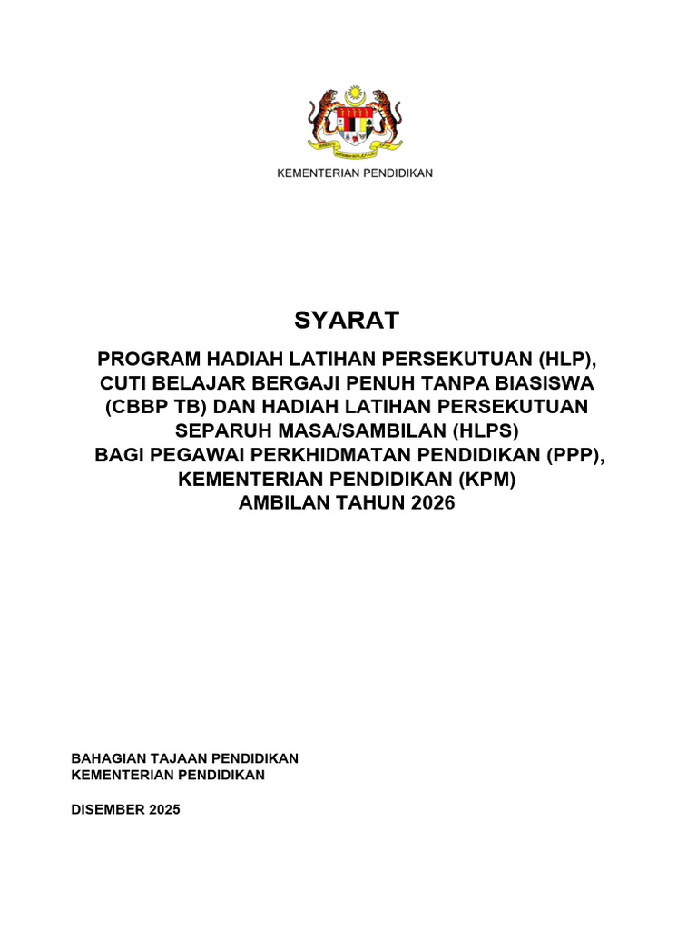 Syarat HLP 2026 | PDF