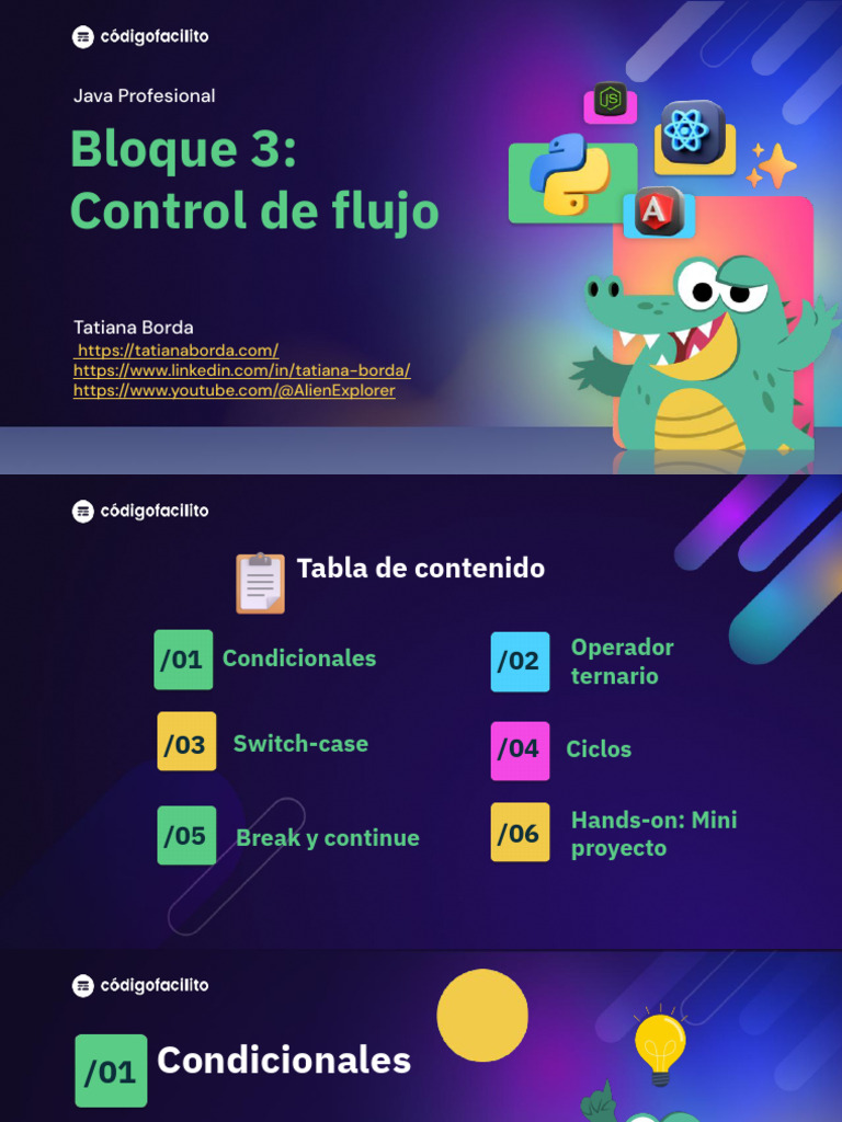 Control de Flujo en Programación Java | PDF | Flujo de control ...